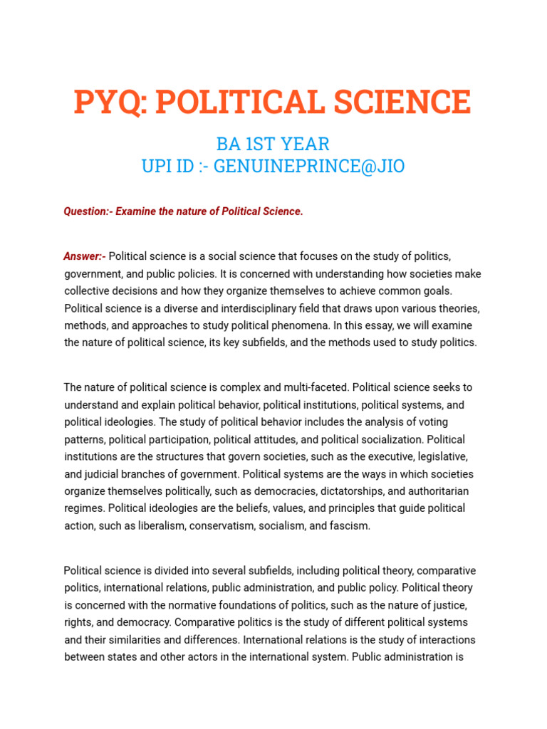 Political Science | PDF | Marxism | Political Science