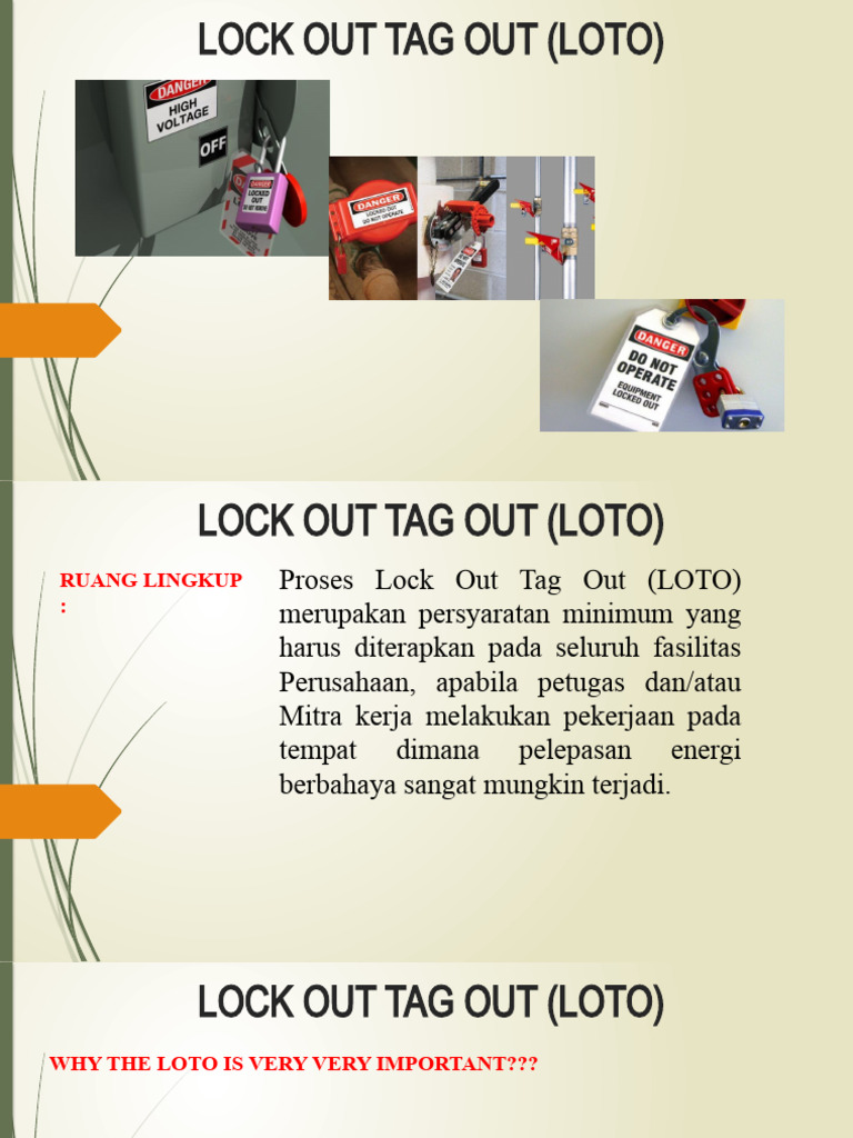 Lock Out Tag Out (Loto) | PDF