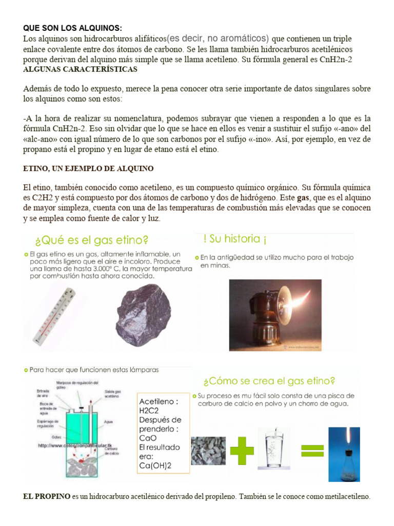 Alquinos: Definición y Nomenclatura | PDF | Hidrocarburos | Sustancias ...