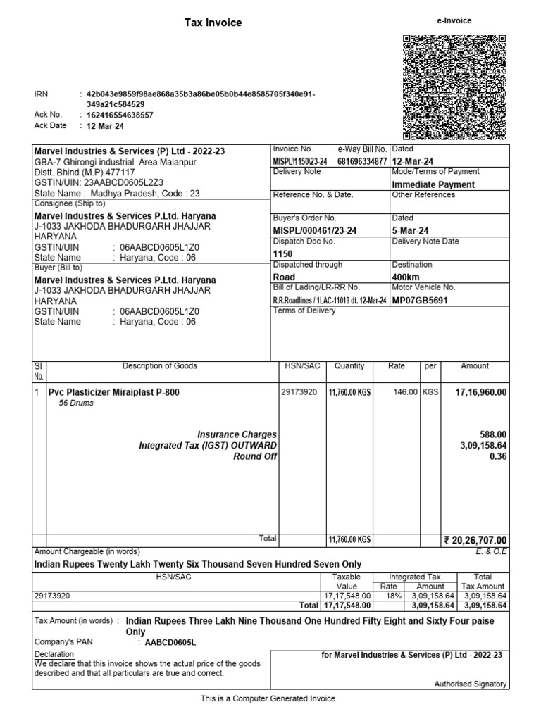 Mispl 1150 | PDF | Payments | Taxes
