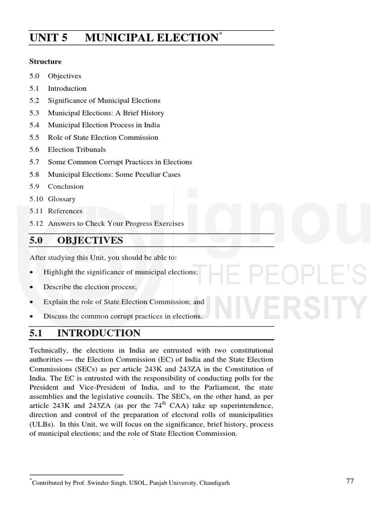 Unit 5 | PDF | Elections | Governance