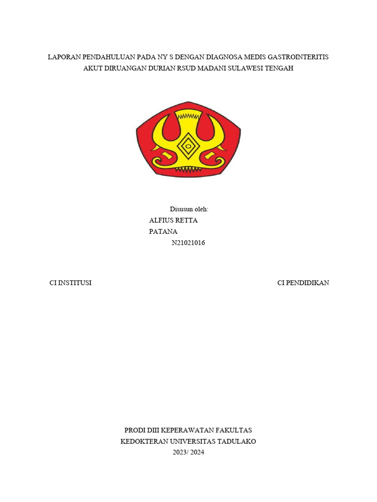 LP GASTROINTERITIS ALFIUS - Fix | PDF