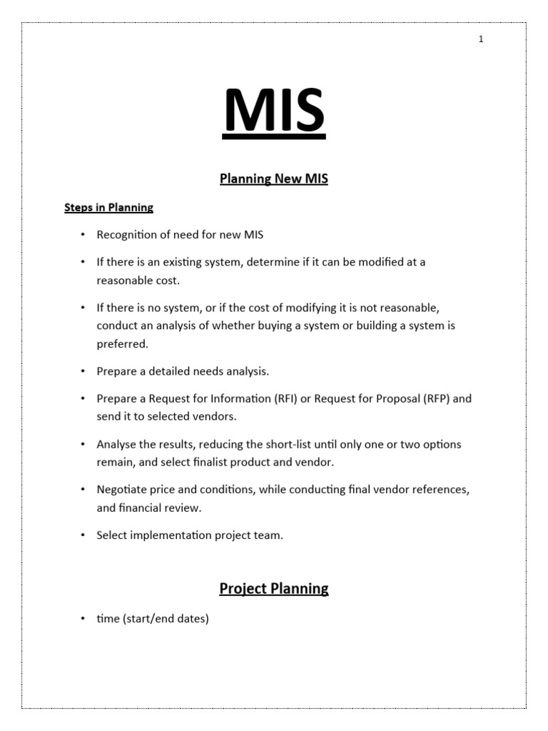 MIS 2 | PDF | Request For Proposal | Business