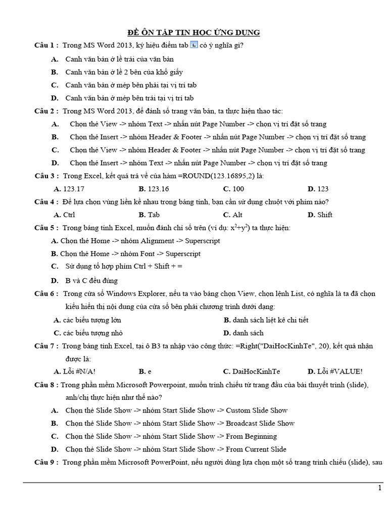 OnTap TracNghiem THUD Code-119 | PDF