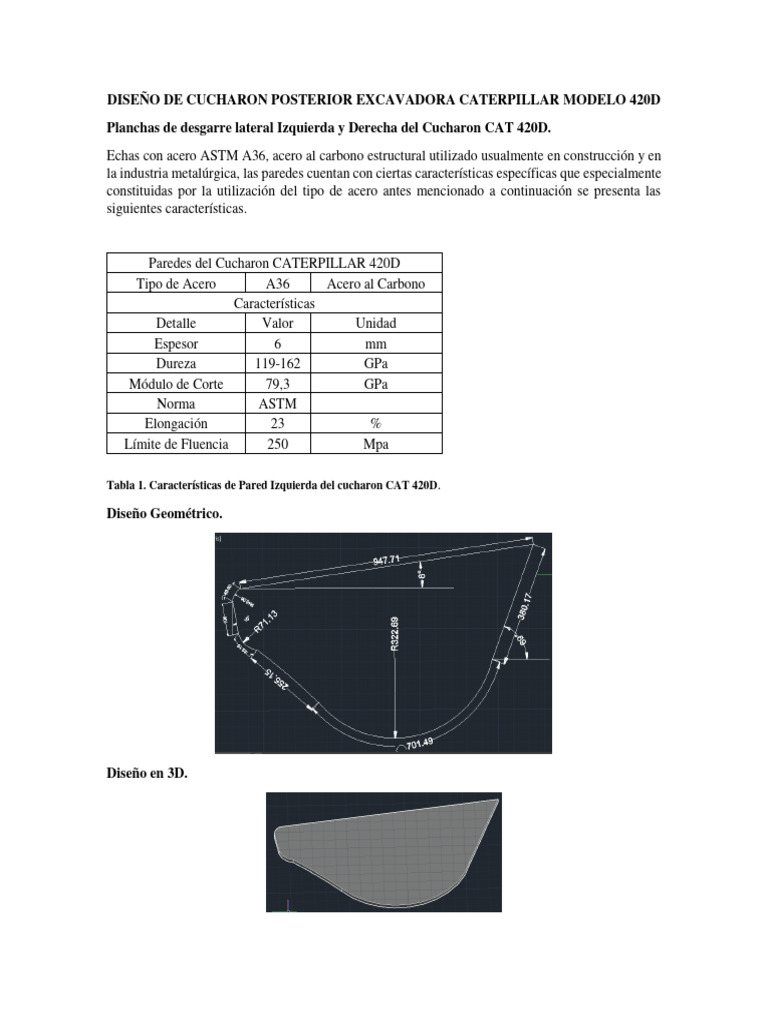 Caracteristicas Del Cucharon | PDF | Acero | Ingeniería de Edificación