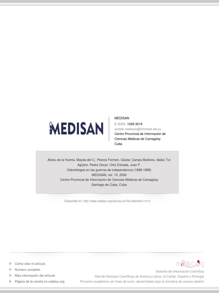 Medisan 1029-3019: E-Issn: Comite - Medisan@infomed - Sld.cu | PDF ...