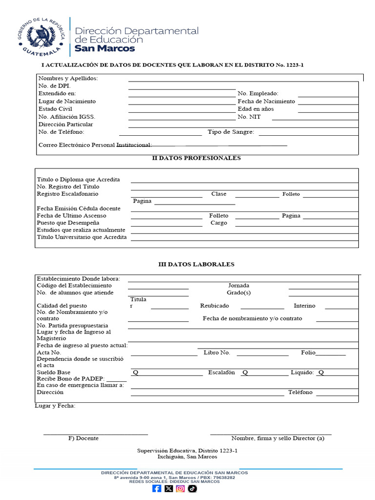 FORMATOS ACTUALIZACIÒN DE DATOS 2024 (2) | PDF
