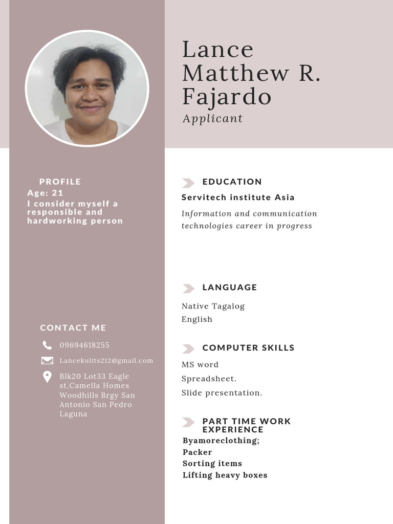 White Simple Student CV Resume | PDF