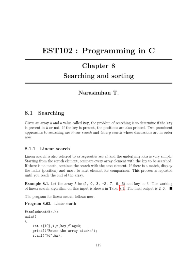 8 Searching and Sorting | PDF | Applied Mathematics | Algorithms