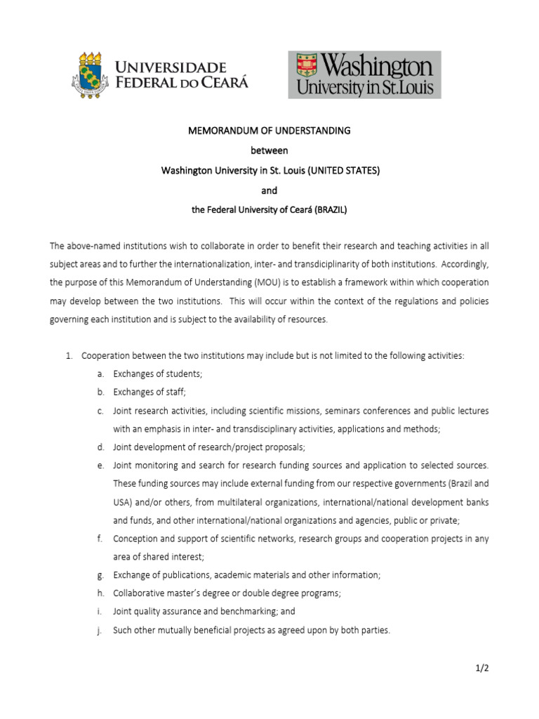 Acordo Geral UFC WU | PDF