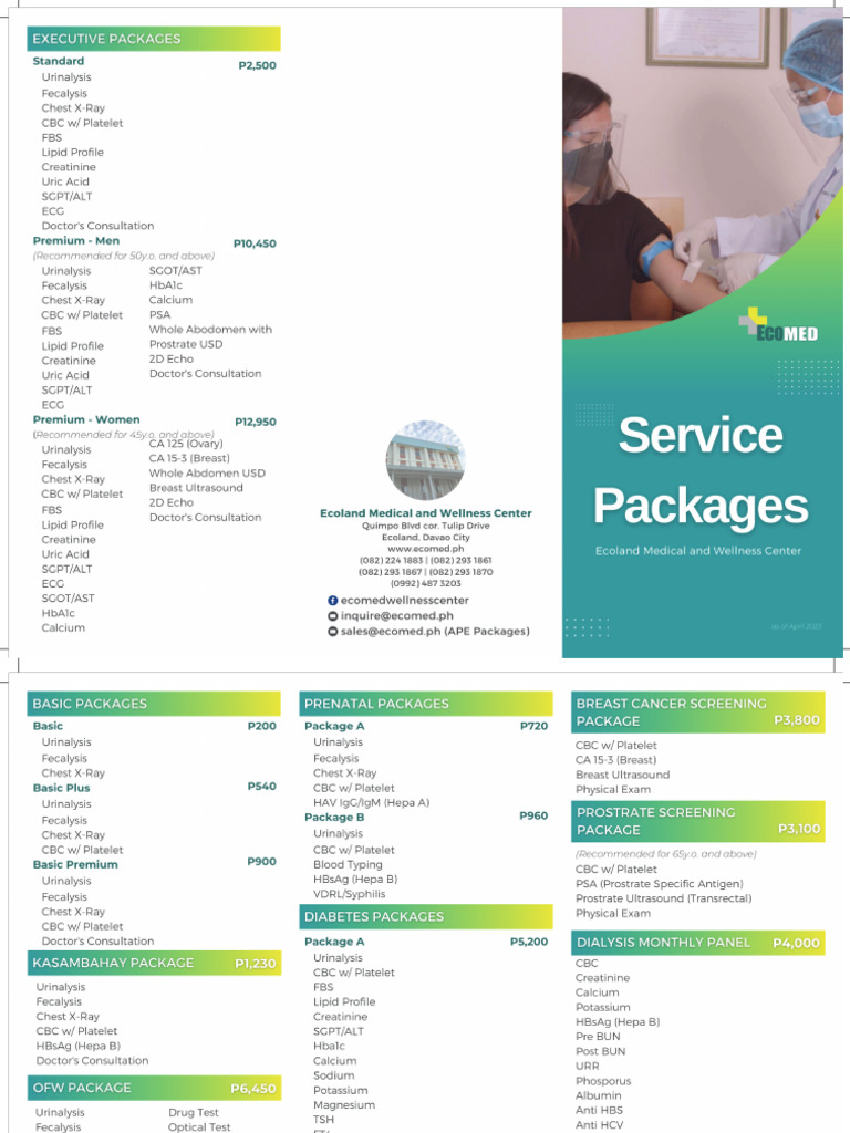 EcoMed Brochure Service Packages April2023 1112 | PDF