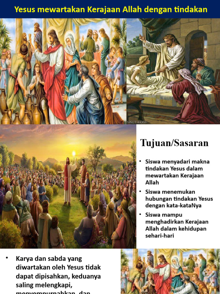 Pelajaran 9 - Yesus Mewartakan Kerajaan Allah Dengan Tindakan | PDF