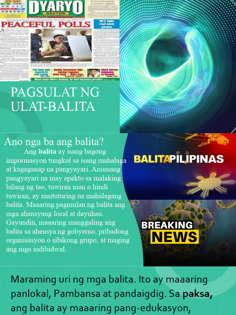 Pagsulat NG Ulat-Balita | PDF Pagsulat NG Ulat-Balita | PDF