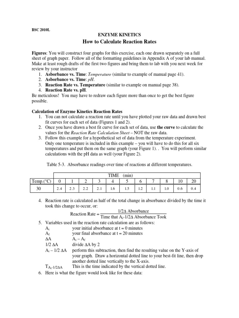 Calc. Reaction Rate | PDF | Cartesian Coordinate System | Enzyme Kinetics