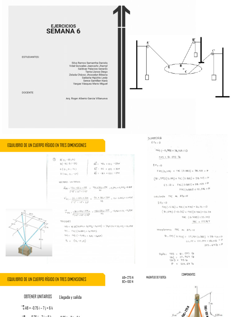 Grupo 5 - Equilibrio de Un Cuerpo Rígido en Tres Dimensiones | PDF