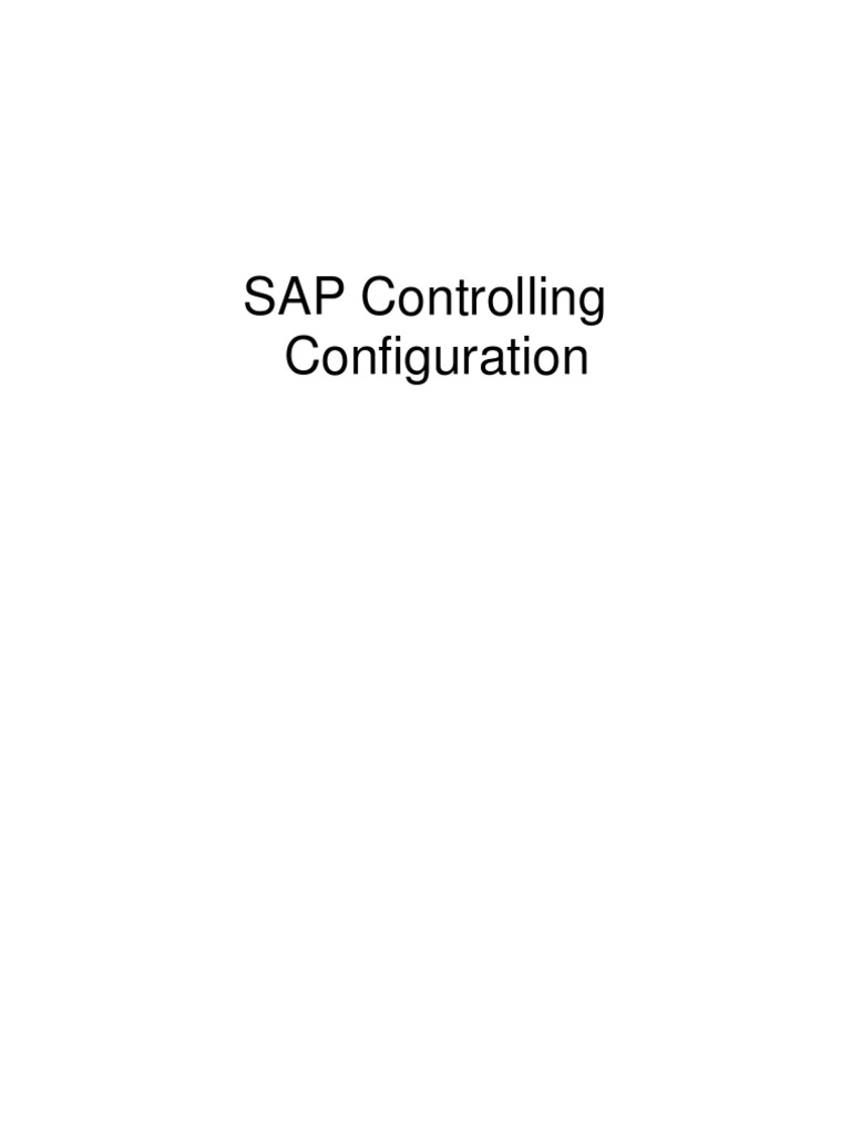 Sap Co Cost Center Accounting Configuration Guide | PDF | Real Estate ...
