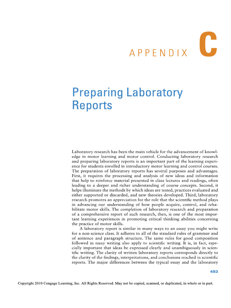 Preparing Laboratory Reports | PDF