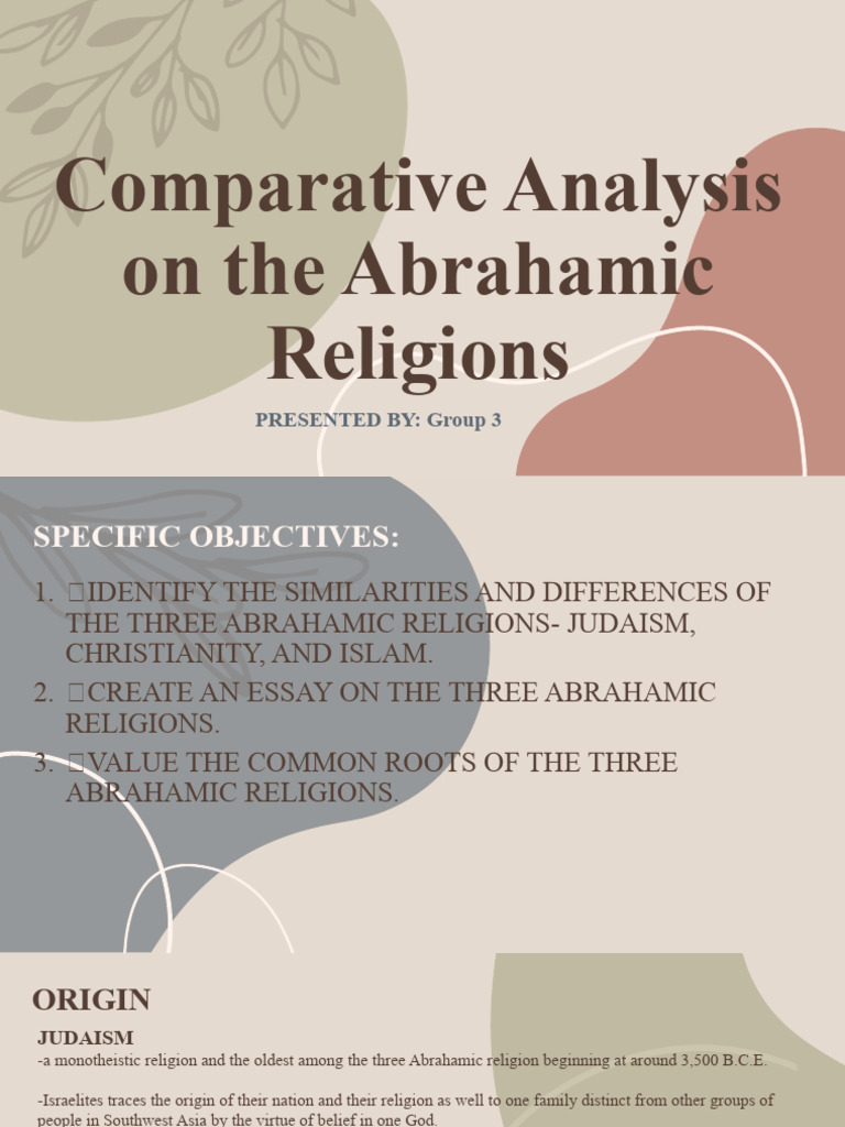 Abrahamic Religions: A Comparative Study | PDF | Abrahamic Religions ...