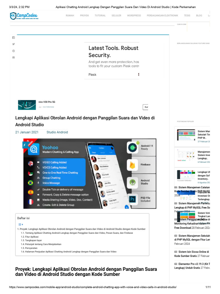 Aplikasi Chat Android Lengkap | PDF