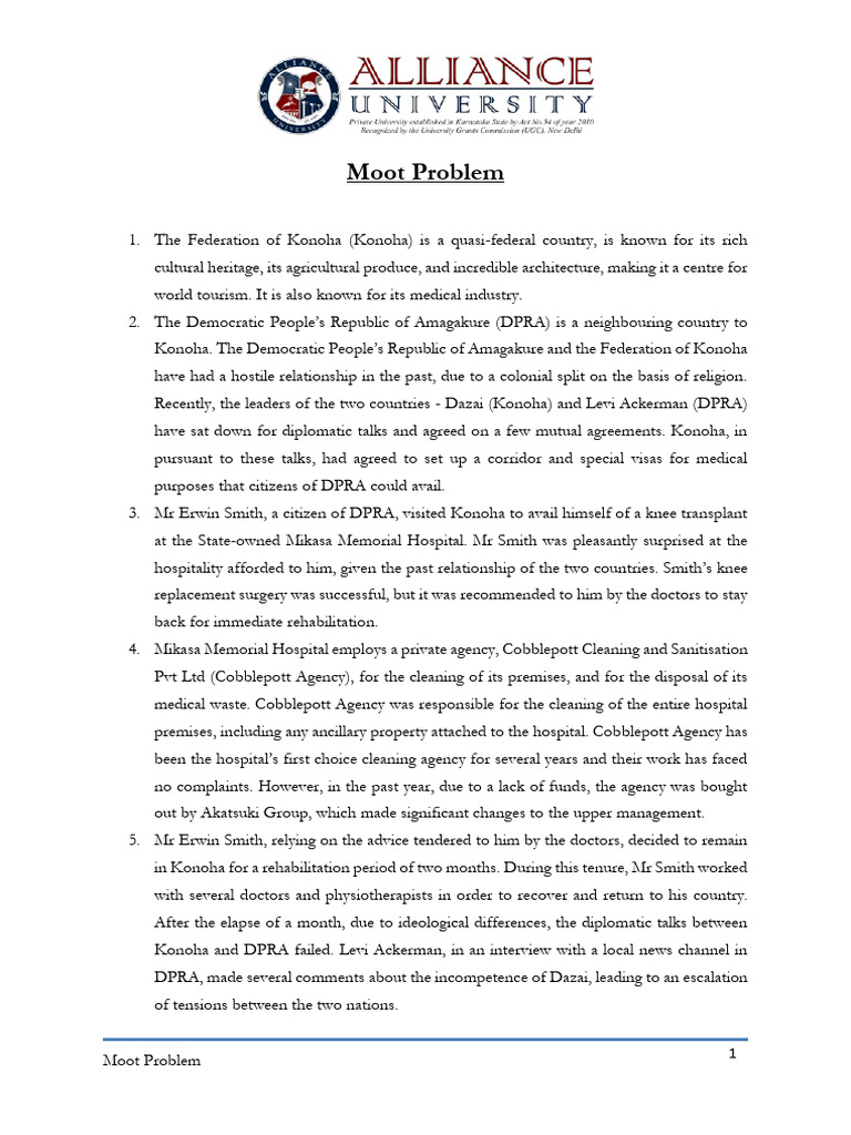 2 Moot Problem - April 2022 | PDF | Justice | Crime & Violence