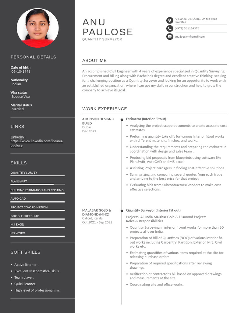 Resume Anu - Cleaned | PDF