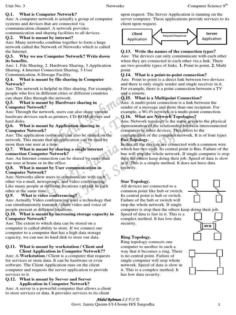Unit 3 Networks | Download Free PDF | Computer Network | Ip Address