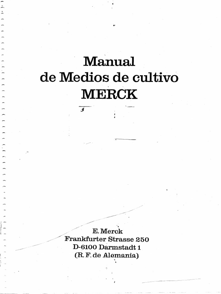 Manual de Medios de Cultivo Merck | PDF