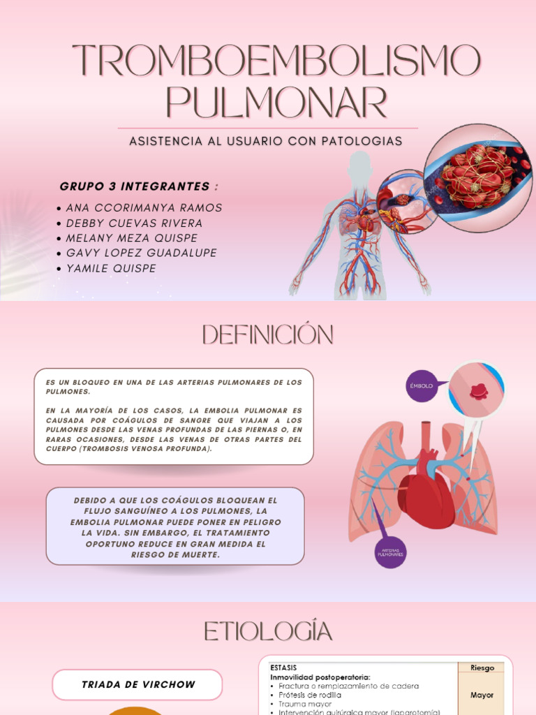 Tromboembolismo Pulmonar | Descargar gratis PDF | Trombosis | Embolia