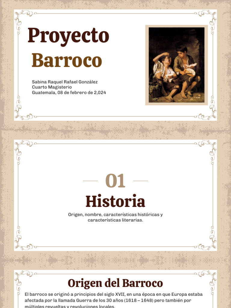 Presentación Barroco - Literatura | PDF | Barroco | Teatro