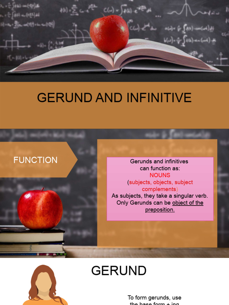 Gerund and Infinitive Presentation | PDF | Verb | Adjective