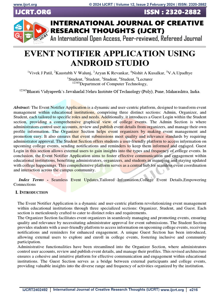 IJCRT2402492 | PDF | Usability | Databases