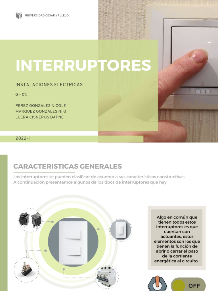 INTERRUPTORES | PDF | Cambiar | Ingenieria Eléctrica