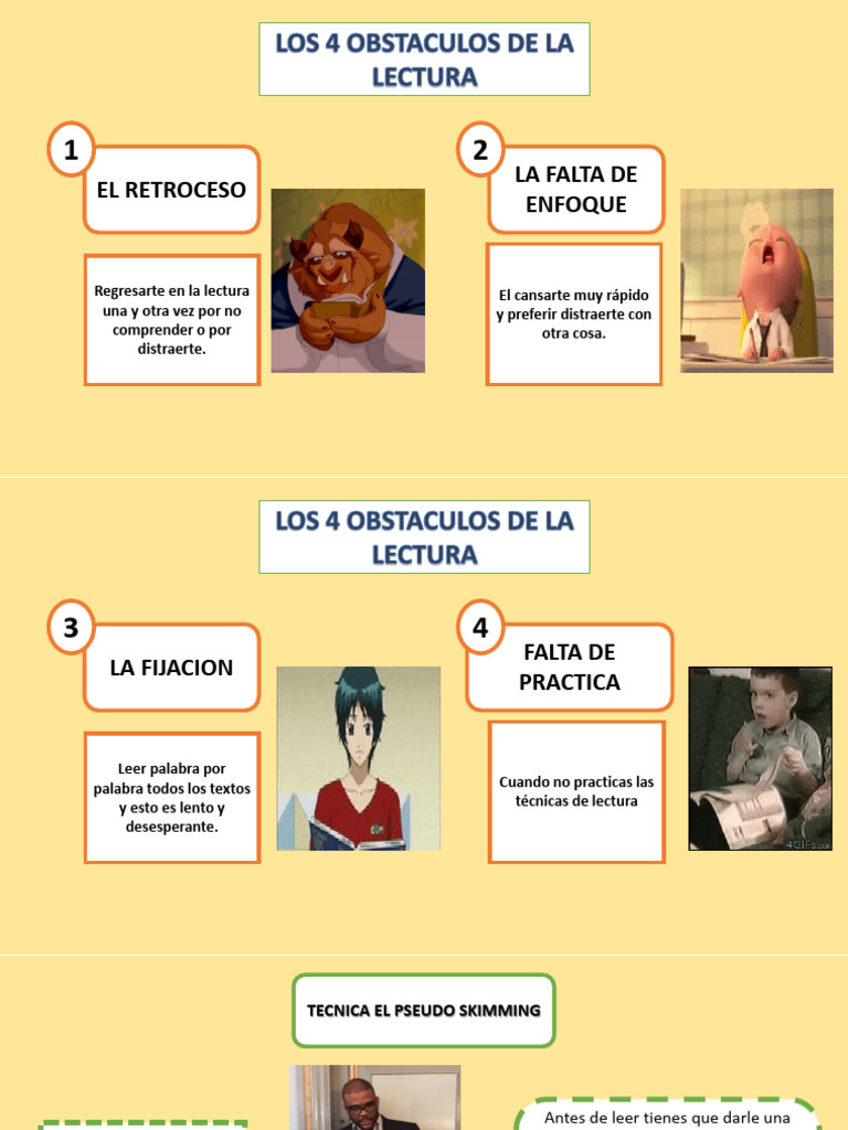 Obstaculos de La Lectura | PDF | Cognición | Ciencia cognitiva