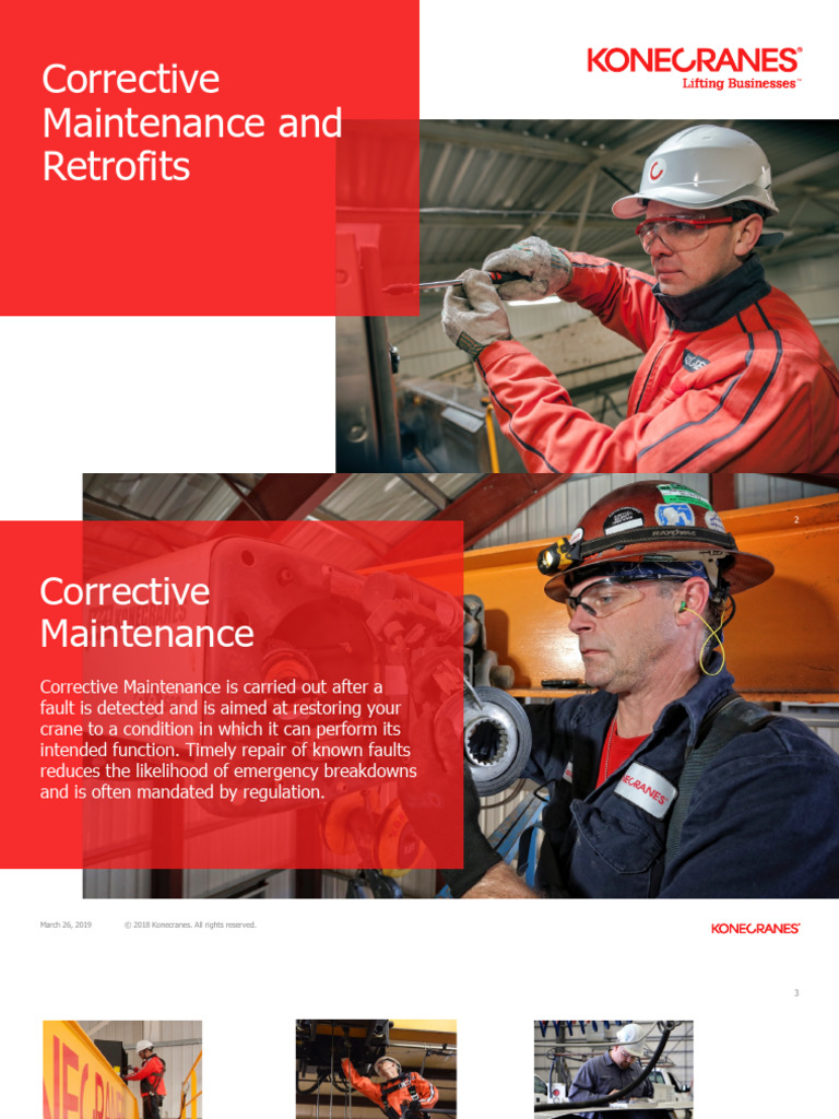 Corrective Maintenance and Retrofit | PDF | Crane (Machine) | Brake