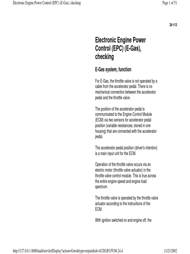 24-113 Electronic Engine Power Control Checking | PDF | Throttle | Electrical Engineering