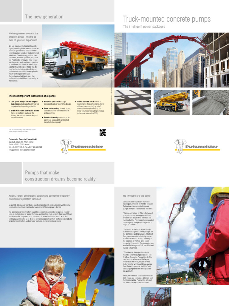 1700 BP Pump TM Brochure | PDF | Pump | Concrete