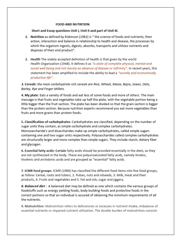 FHFN Mid 1 S & Es | PDF | Carbohydrates | Foods