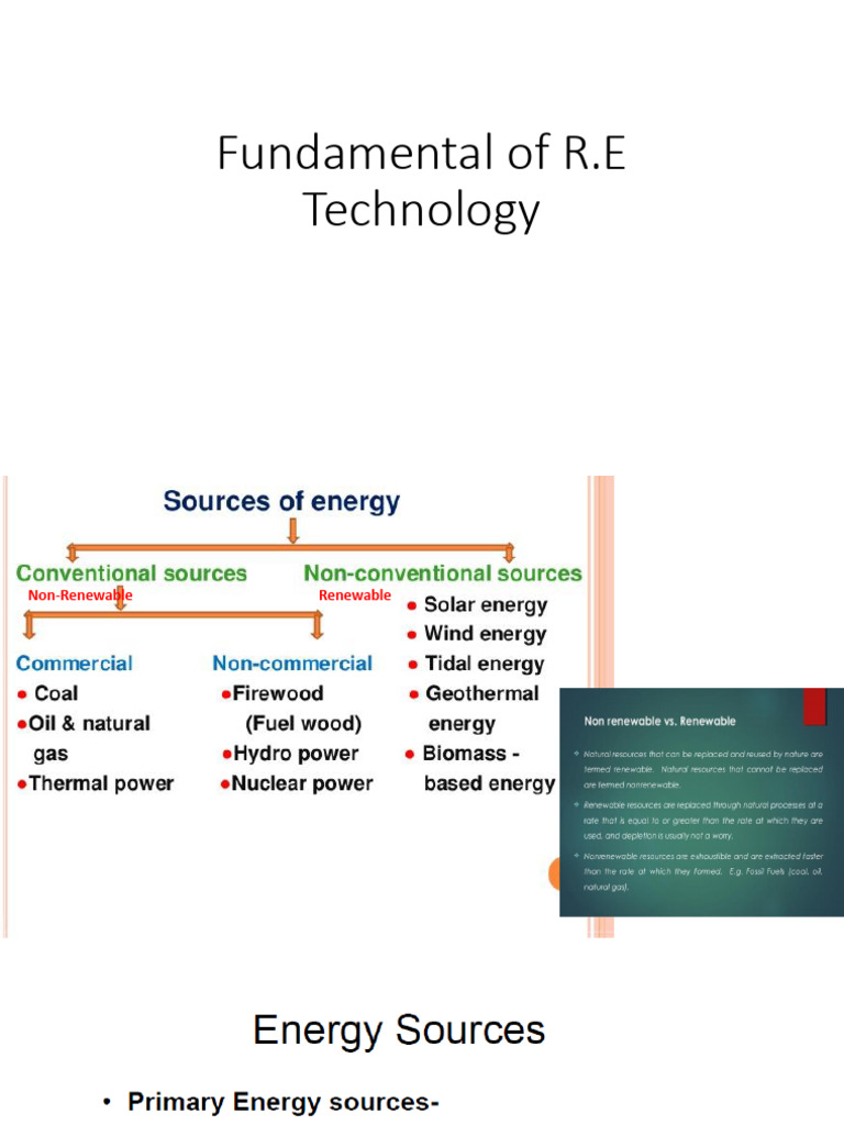 Renewable vs Non-Renewable Energy Basics | PDF | Science & Mathematics ...