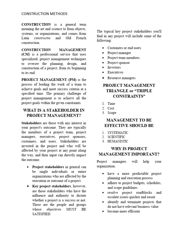 Cons Meth | PDF | General Contractor | Project Management