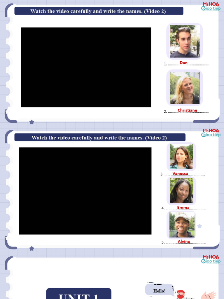 Unit 1. What's Your Name | PDF | English Language | Languages