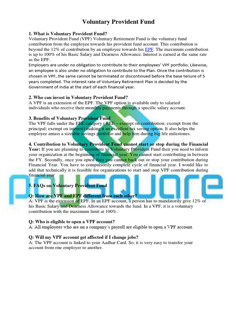 VPF | PDF | Employment | Payroll Tax