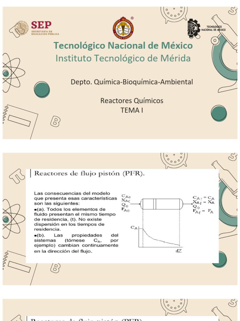 Reactor de Flujo en Piston | PDF | Química | Ingeniería Química