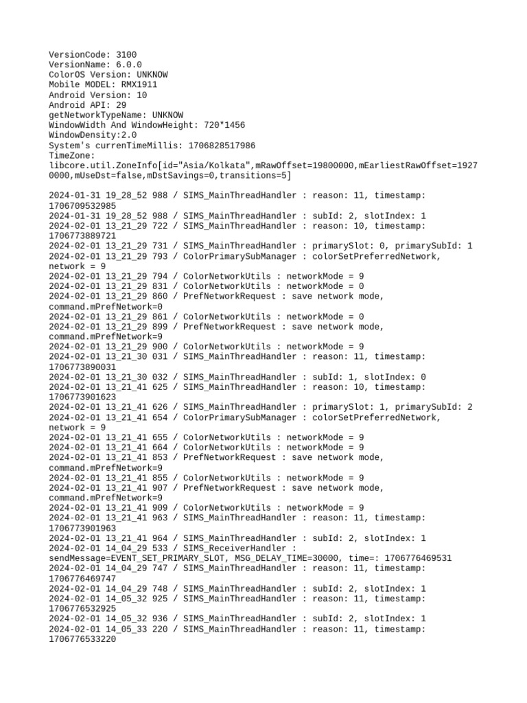 Android Network Management Logs | PDF | Computing | Software