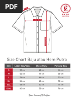 Tabel Ukuran Jaket Lengkap | PDF