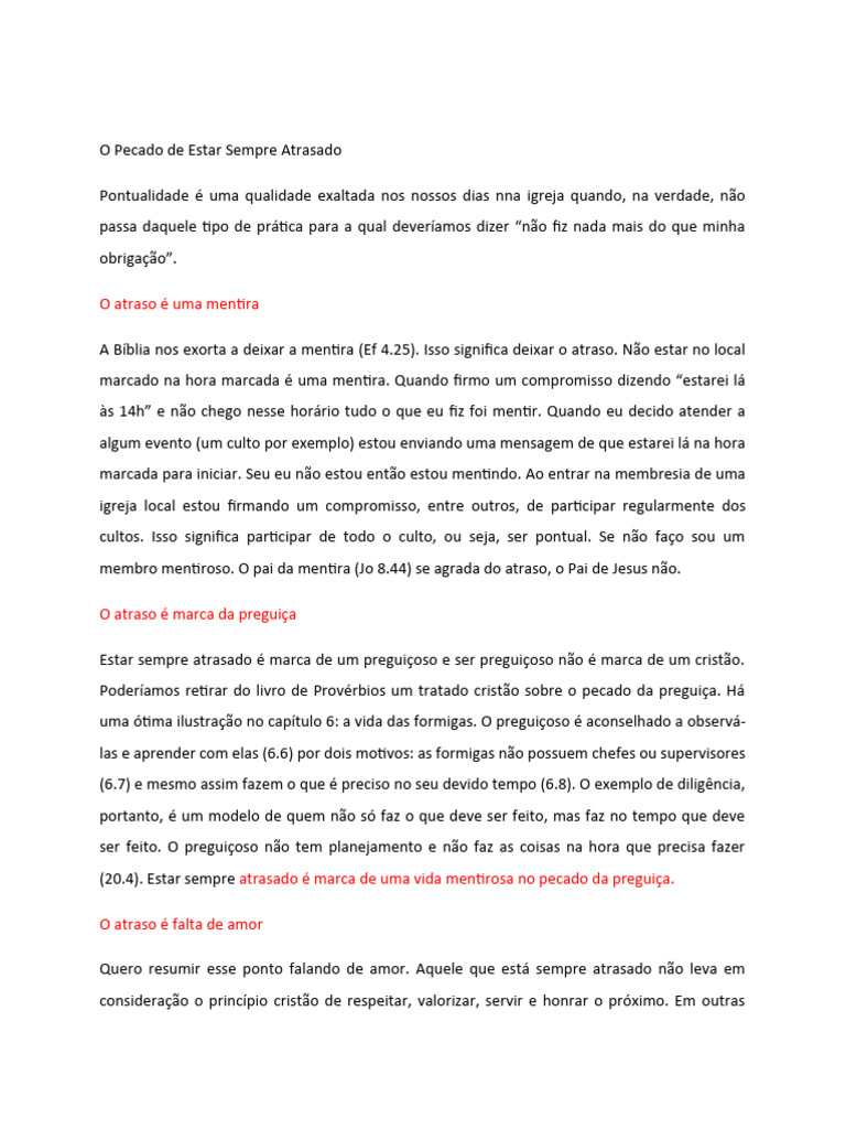 O Pecado De Estudo Bíblico Pdf Amor Pecado