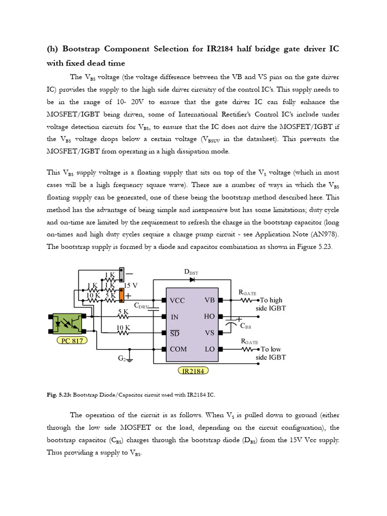 Bootstrap Design for IR2184 IC | PDF | Capacitor | Electronic Circuits