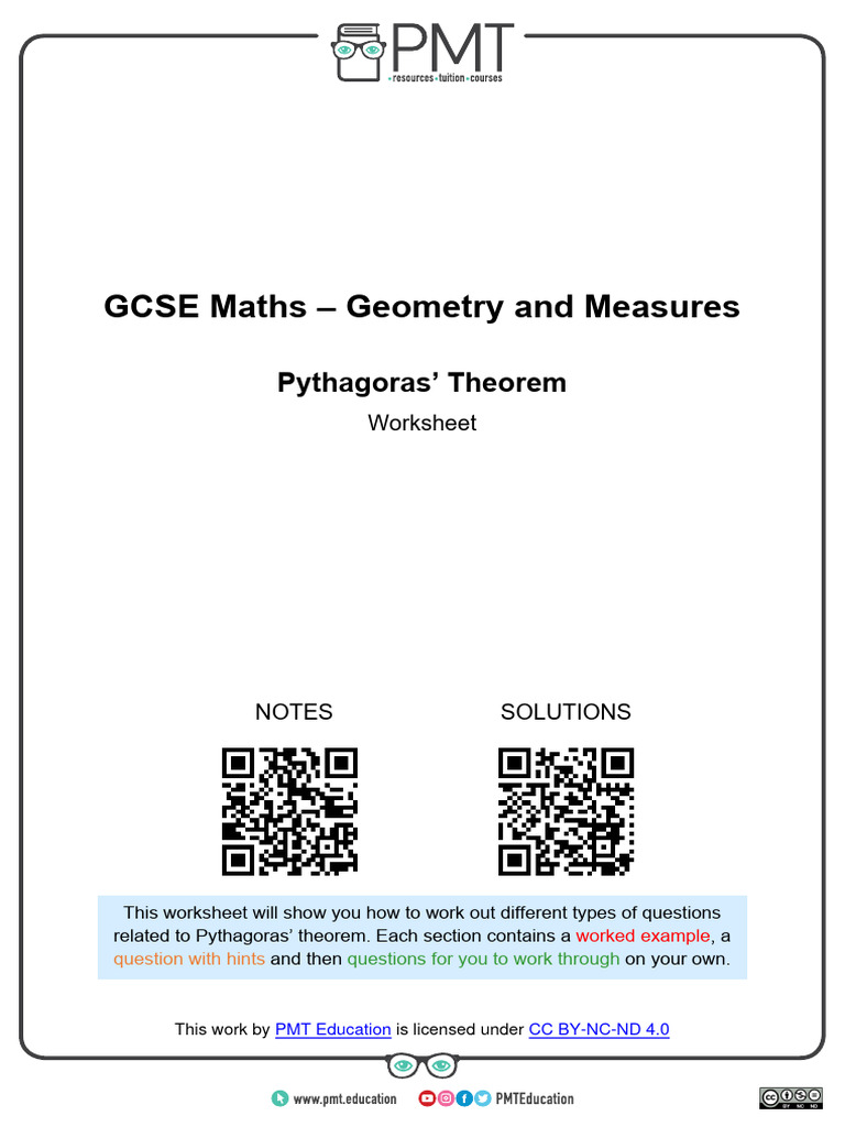 h. Pythagoras' Theorem | PDF | Triangle | Euclidean Plane Geometry