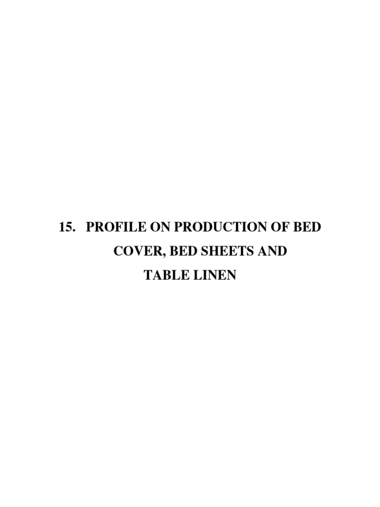 Bed Cover Sheets and Table Linen | PDF | Textiles | Internal Rate Of Return