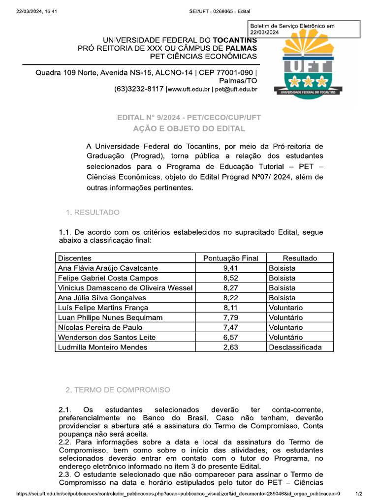 Edital Final-Pet Economia2024 | PDF