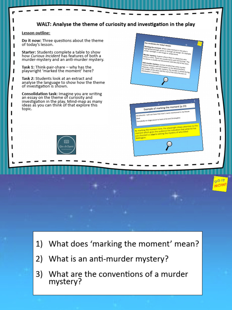 Theme of Curiosity and Investigation in Curious Incident | PDF ...